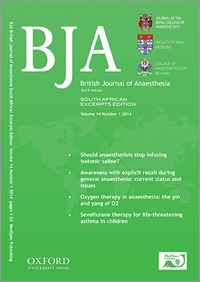MedSpec Publishing | British Journal of Anaesthesia, South African ...